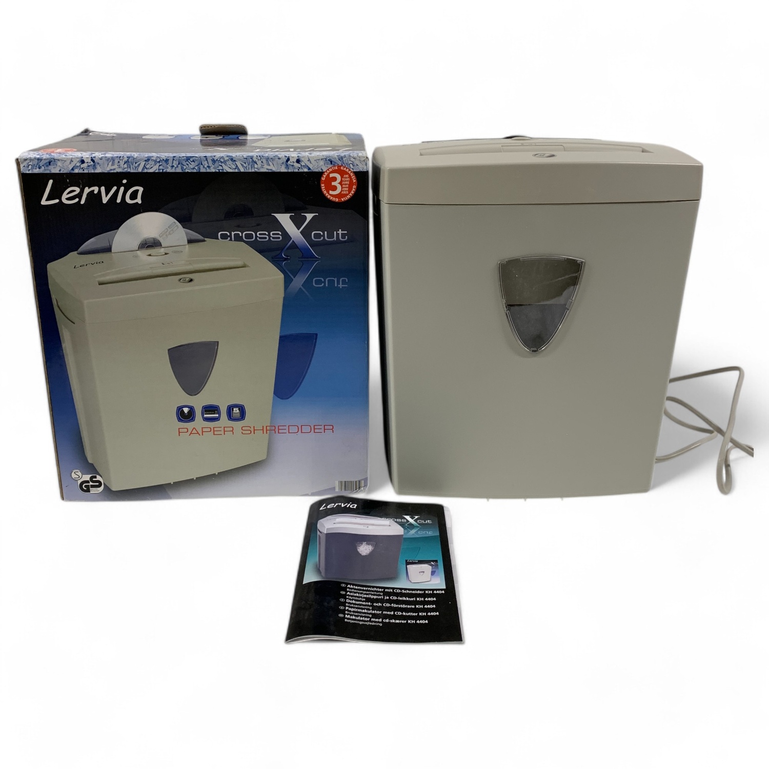 Lervia Cross XCut Paper Shredder Dokumentförstörare – FOOTLY