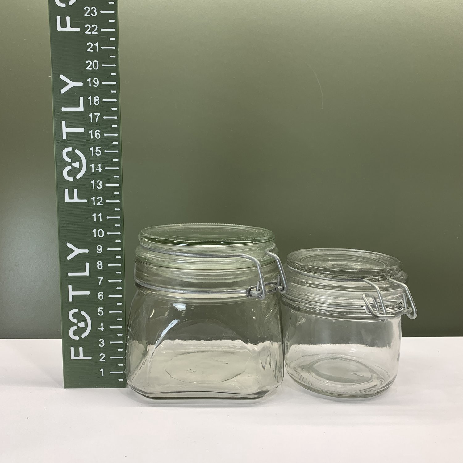 2 st Glasburkar Med Lock Spänne Förvaring Transparent Retro Kök – FOOTLY
